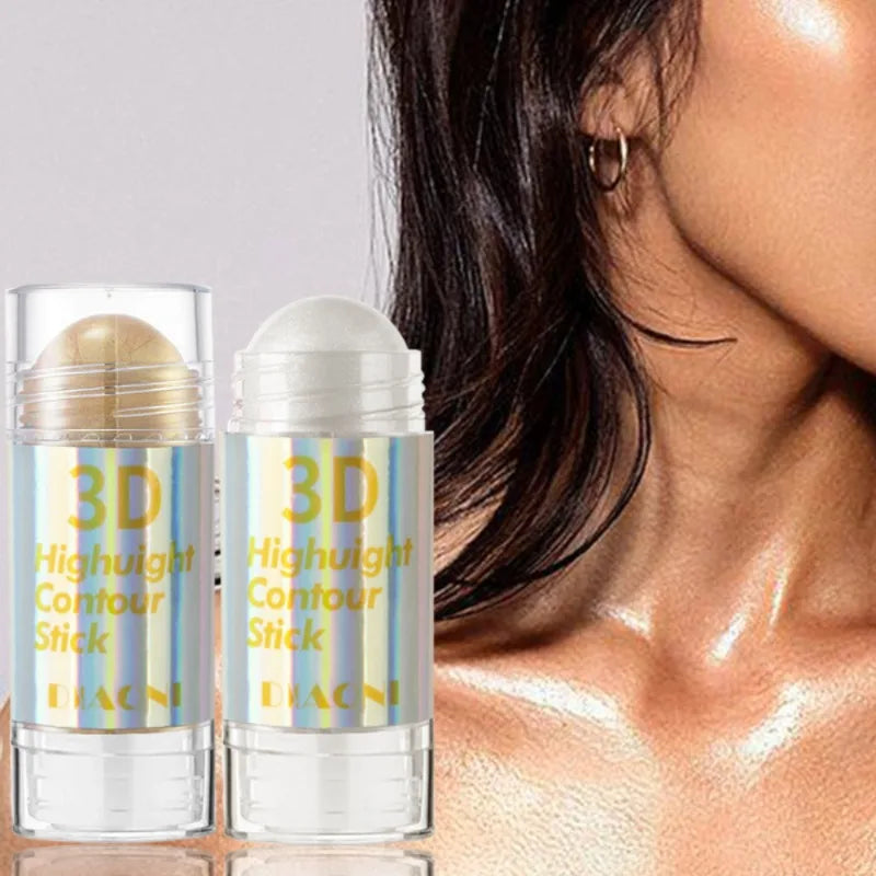 6 Colors 3D Face Brighten Highlighter Bar Cosmetic Face Contour Bronze ...